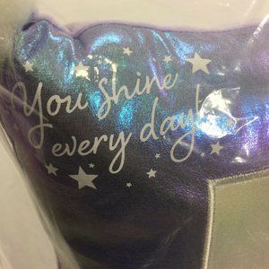 Justice | Bedding | New Justice Letter L Shiny Holographic Pillow ...